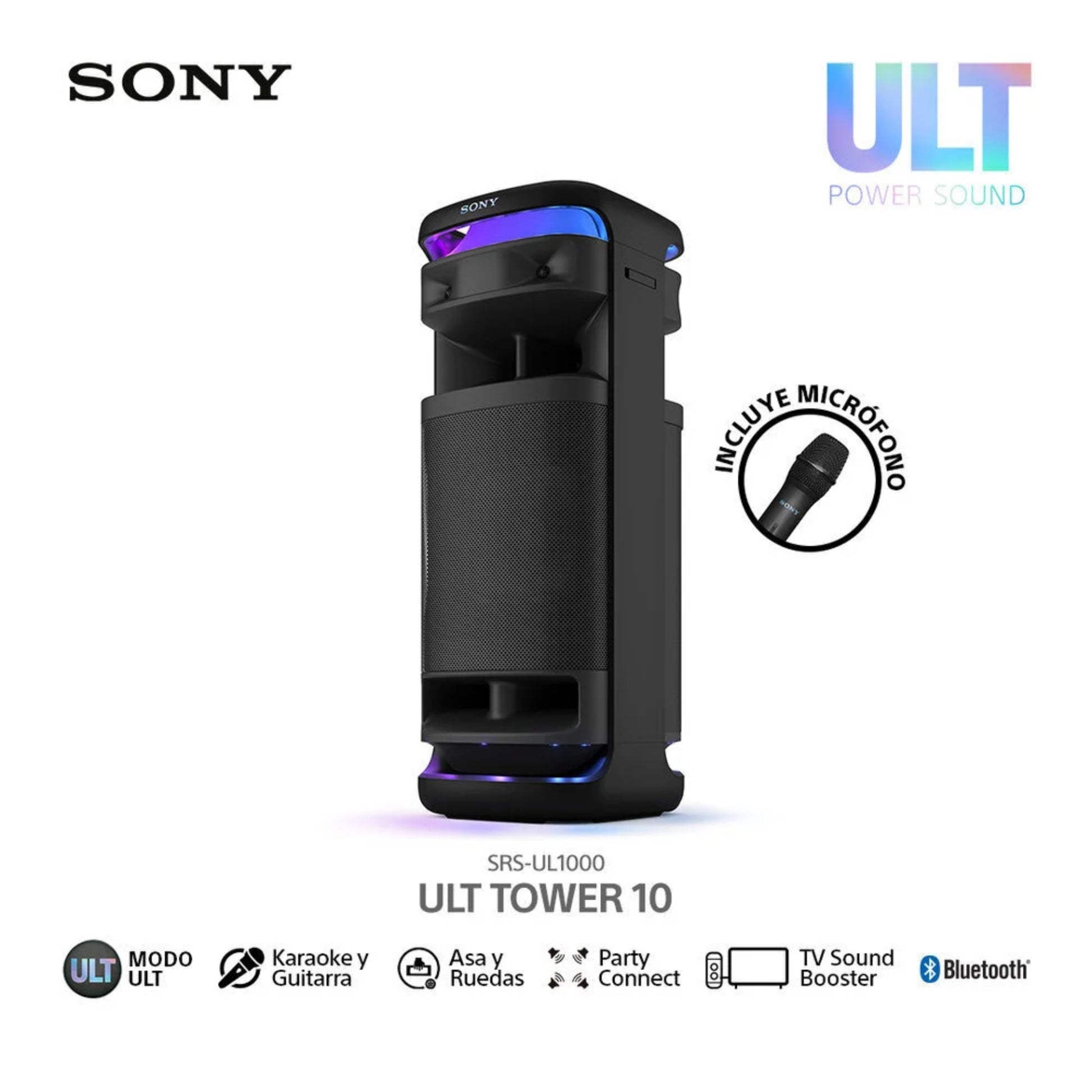 Sony Parlante Bluetooth SRS-ULT1000 de fiestas ULT TOWER 10 – Ofertec Perú